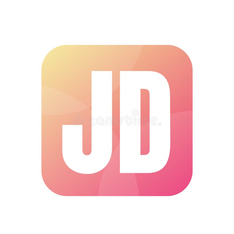 JD Letter Logo Design with Simple Style Stock Vector - Illustration of ...