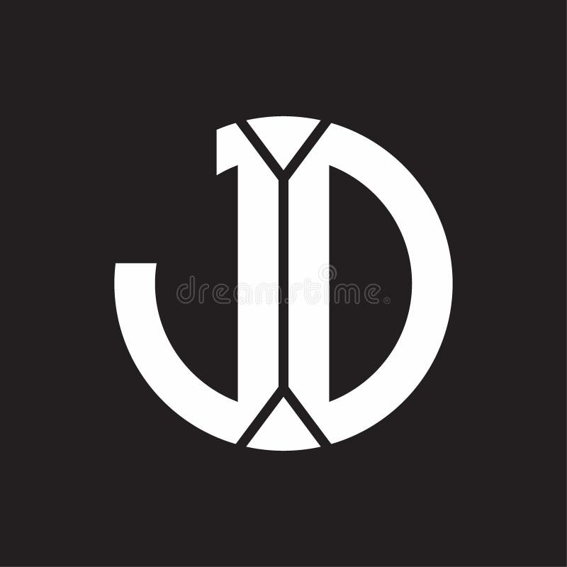 JD Logo Monogram with Piece Circle Ribbon Style Stock Vector ...