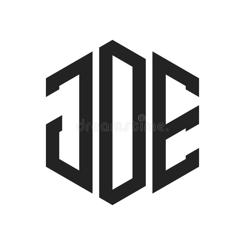 JDE Logo Design. Initial Letter JDE Monogram Logo Using Hexagon Shape ...