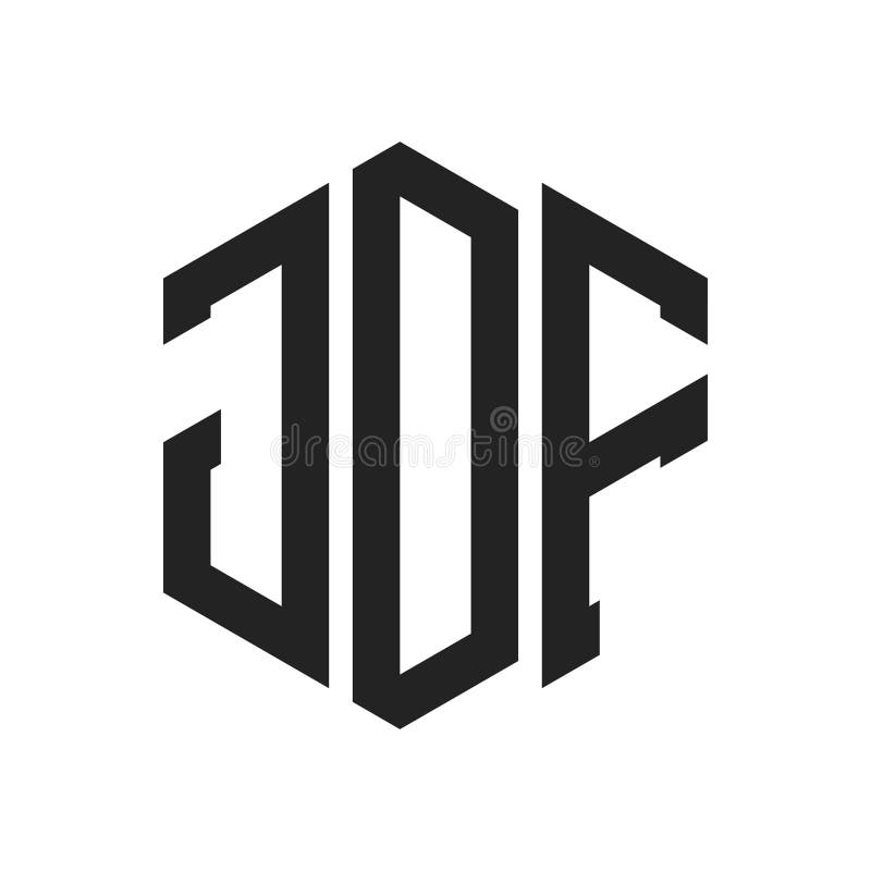 JDF Logo Design. Initial Letter JDF Monogram Logo Using Hexagon Shape ...