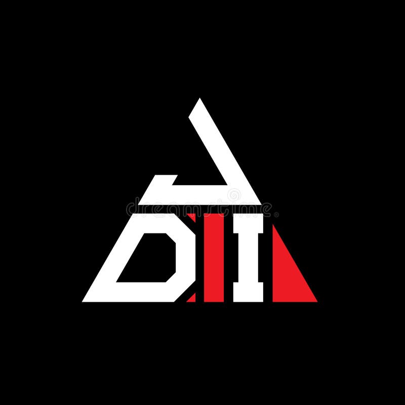 JDI Triangle Letter Logo Design with Triangle Shape. JDI Triangle Logo ...