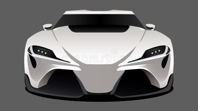 Jdm car front view stock illustration. Illustration of front - 243207566