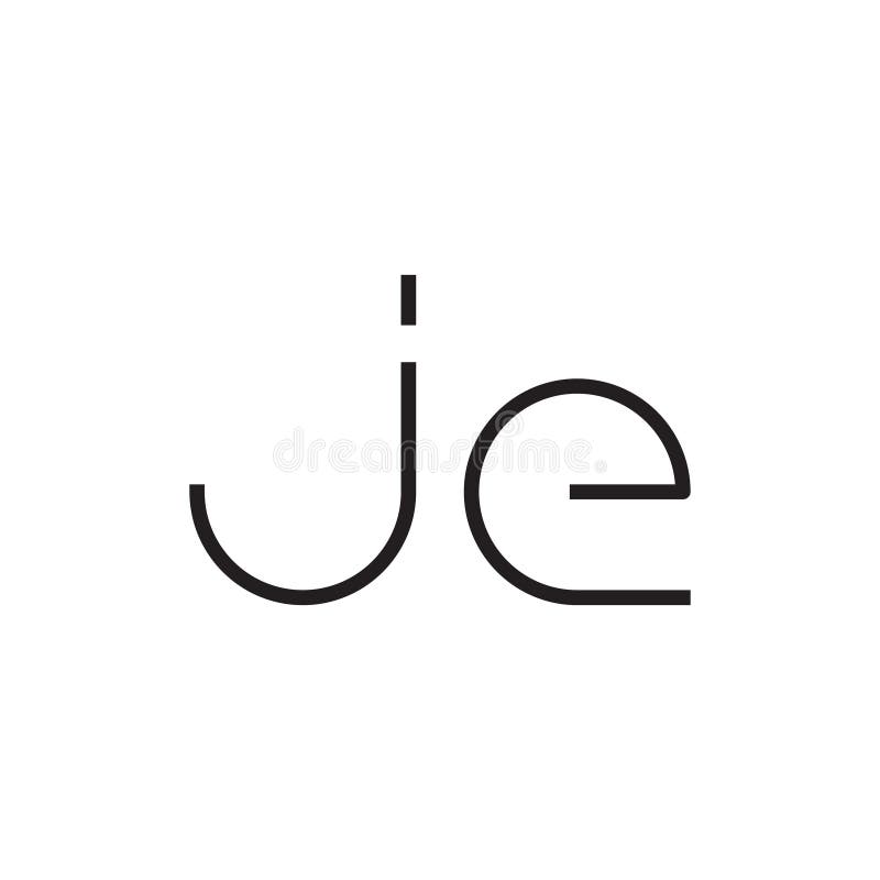Je Initial Letter Vector Logo Icon Stock Vector - Illustration of ...