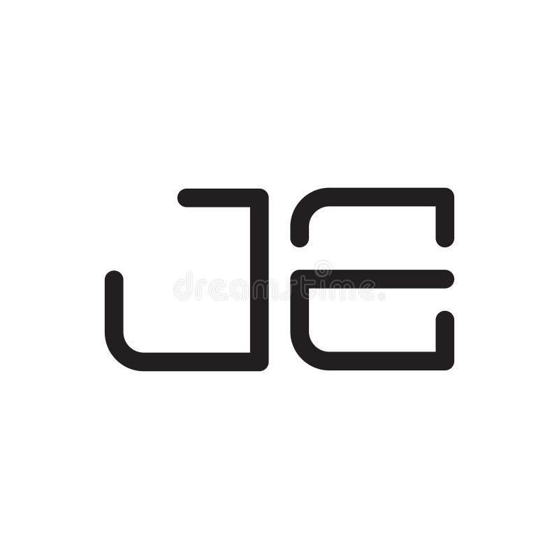 Je Initial Letter Vector Logo Icon Stock Vector - Illustration of ...