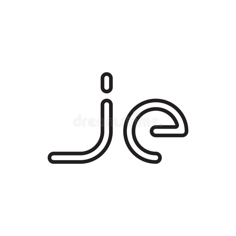 Je Initial Letter Vector Logo Icon Stock Vector - Illustration of ...