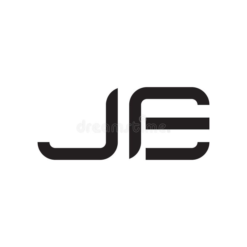 Je Initial Letter Vector Logo Icon Stock Vector - Illustration of name ...