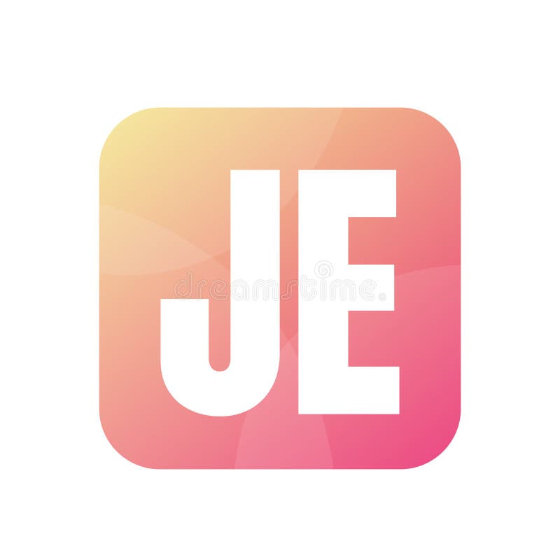 JE Letter Logo Design with Simple Style Stock Vector - Illustration of ...