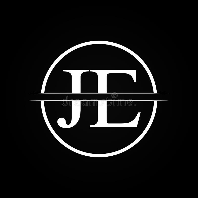 JE Circle Shape Letter Logo Design Stock Vector - Illustration of ...