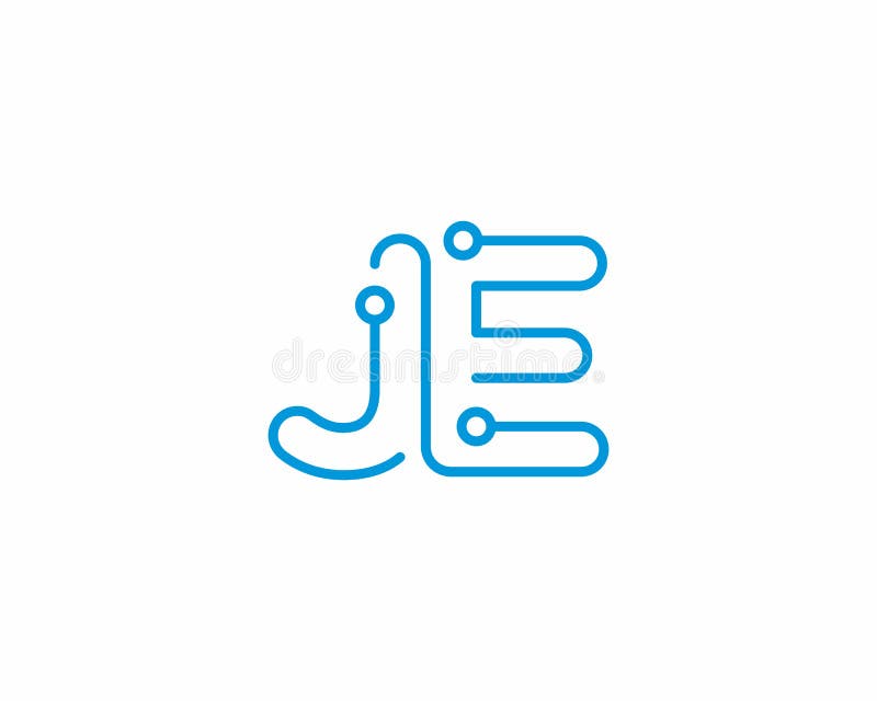 JE Letters, Electronic Circuit, Technology Logo Design Vector 001 Stock ...