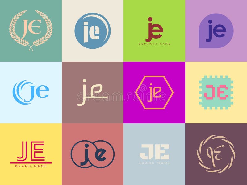 JE Logo Company Template. Letter J and E Logotype Stock Illustration ...