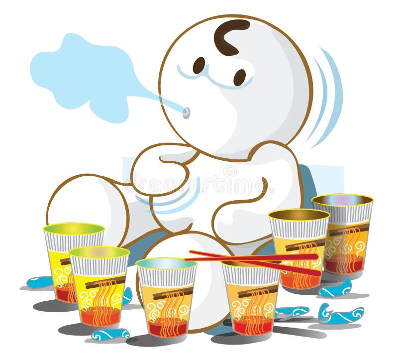 Je suis plein illustration stock. Illustration du poudre - 42616208