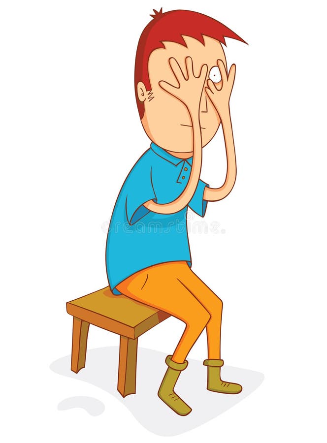 Je suis trop timide illustration stock. Illustration du illustrations ...