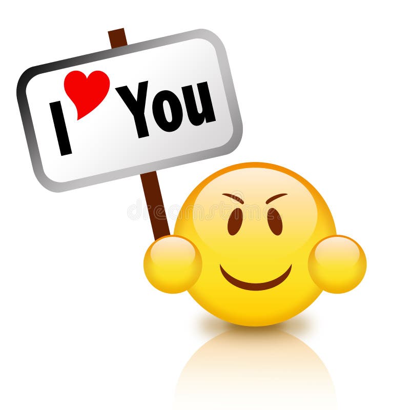 Smiley. Déclaration De L'amour. Illustration Stock - Illustration du ...