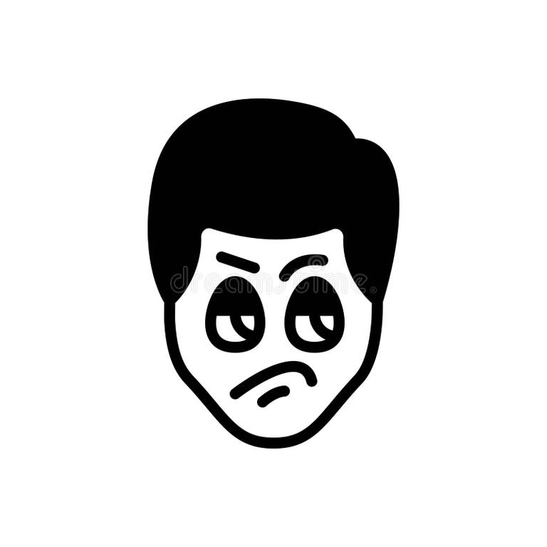 Black Solid Icon for Jealous, Envious and Hateful Stock Vector ...