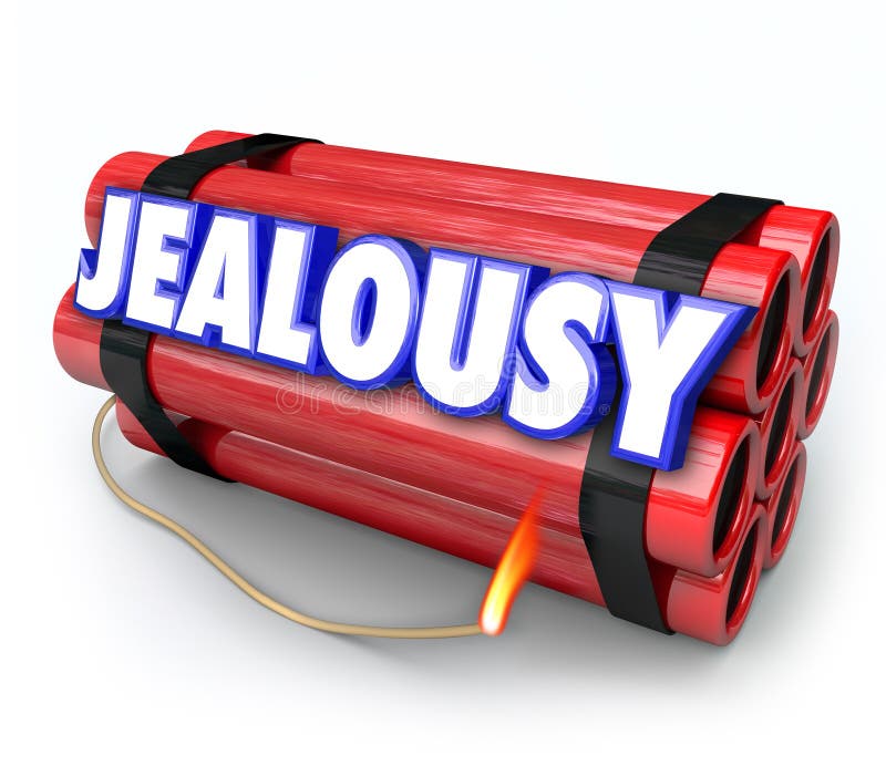 Jealousy Word Envy Resentment Time Bomb Explosive Anger Danger Stock ...