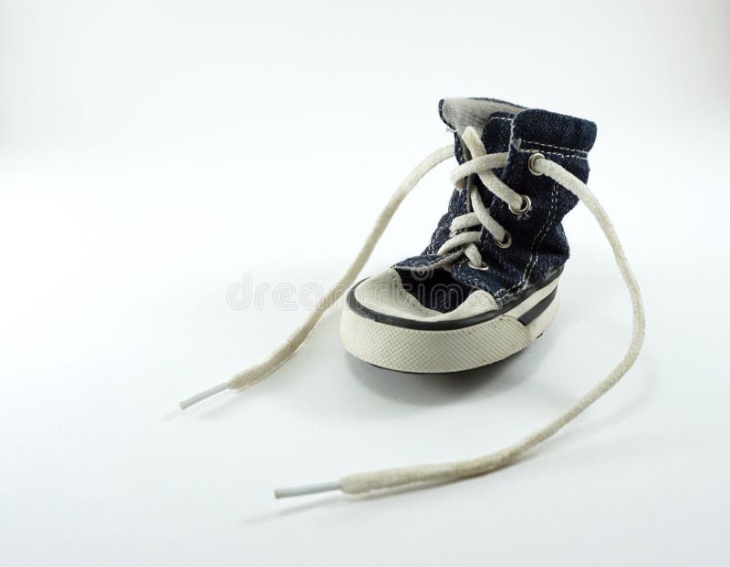 Jean Fabric Dog Shoe with White Leash Stock Photo - Image of isolated ...