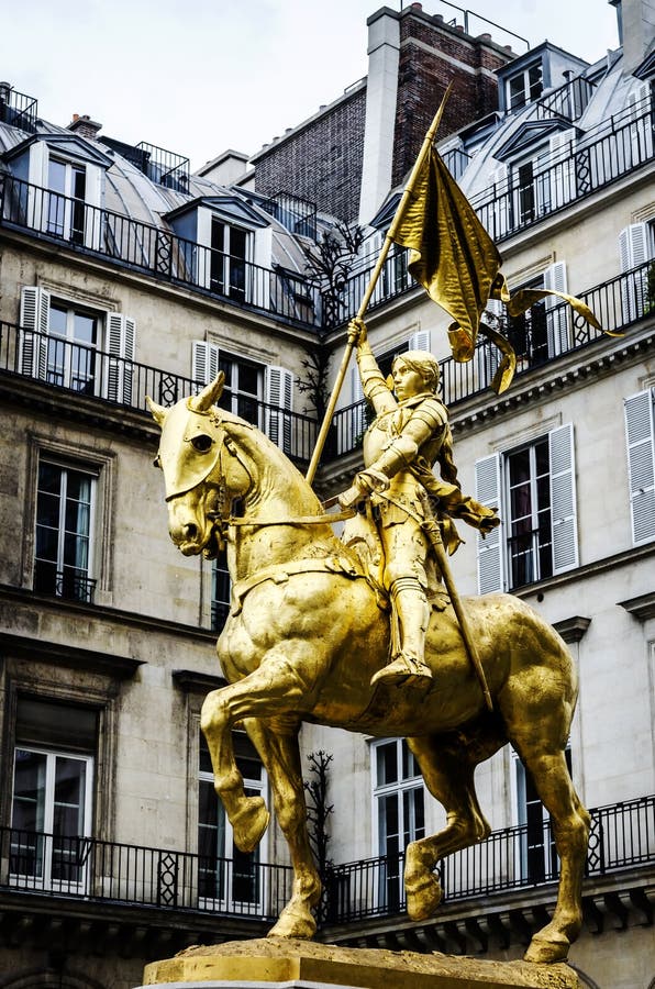 Jeanne D'Arc, Paris, Frankreich Stockbild - Bild von held, skulptur ...
