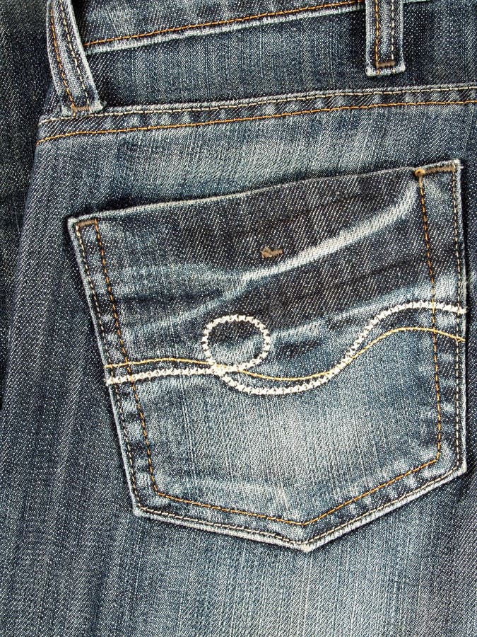 Jeans back pocket stock photo. Image of pocket, texture - 7644696