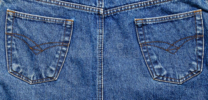 Jeans back pocket texture. stock image. Image of traditional - 142966665