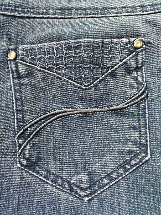Jeans Back Pocket Texture Background Stock Image - Image of style ...