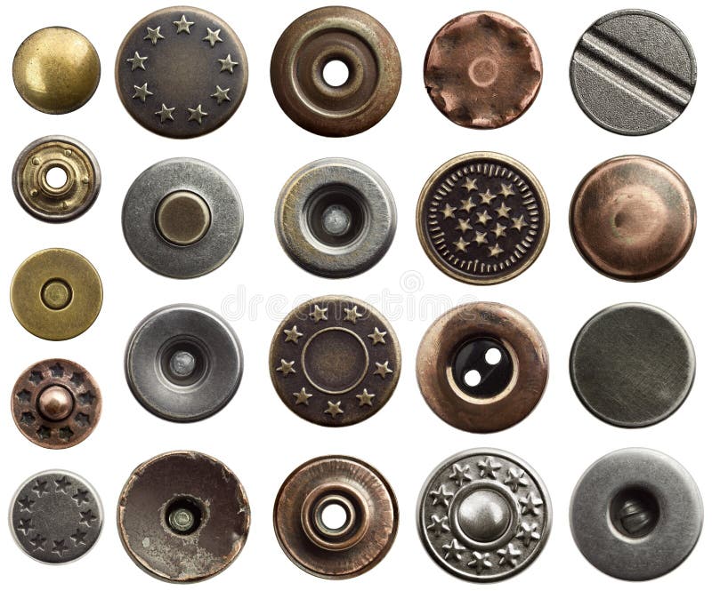 Jeans buttons stock image. Image of dressmaking, metallic - 21343275