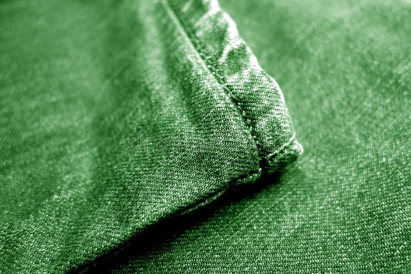 Jeans Denim Texture with Blur Effect in Green Tone Stock Photo - Image ...