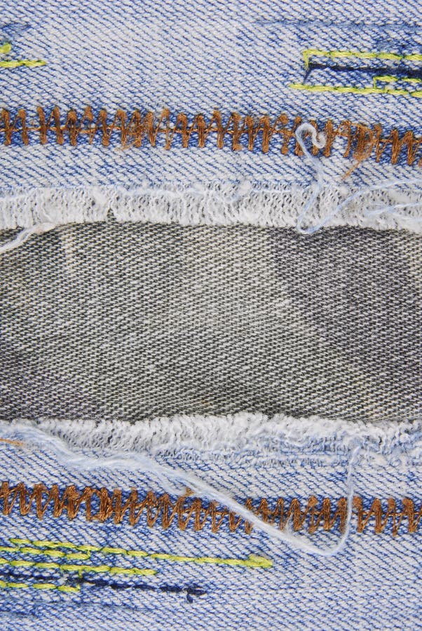 Jeans Denim Texture with Seam Stock Photo - Image of detail, closeup ...