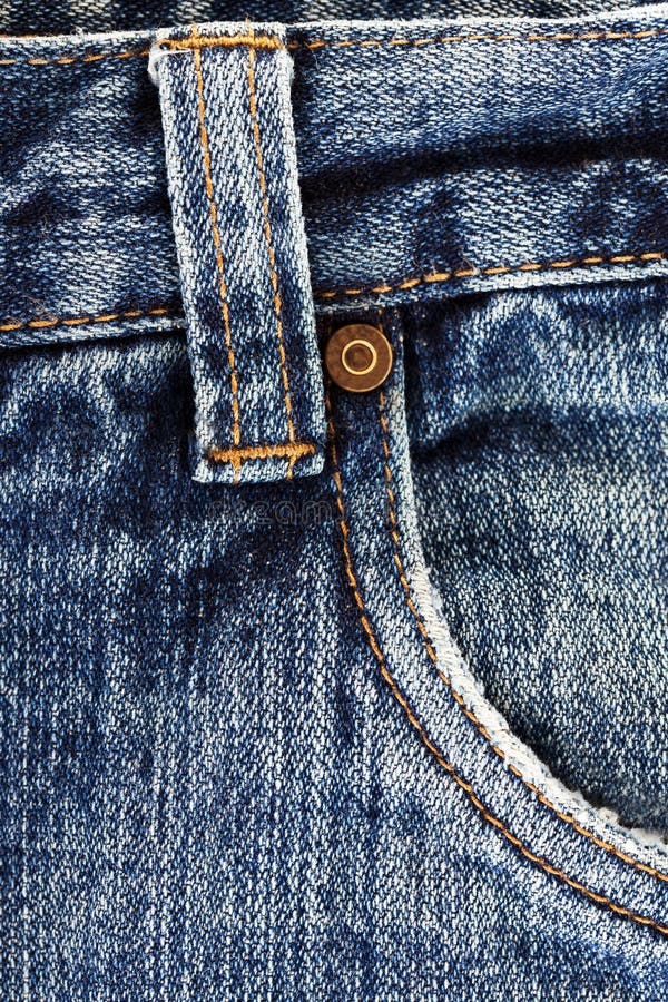 Blue Jeans Close Up of Stitching Stock Image - Image of line, clean ...