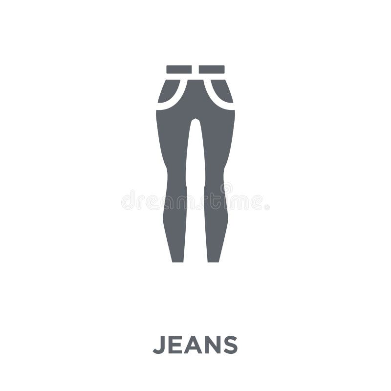 Jeans Icon Vector Sign and Symbol Isolated on White Background, Jeans ...