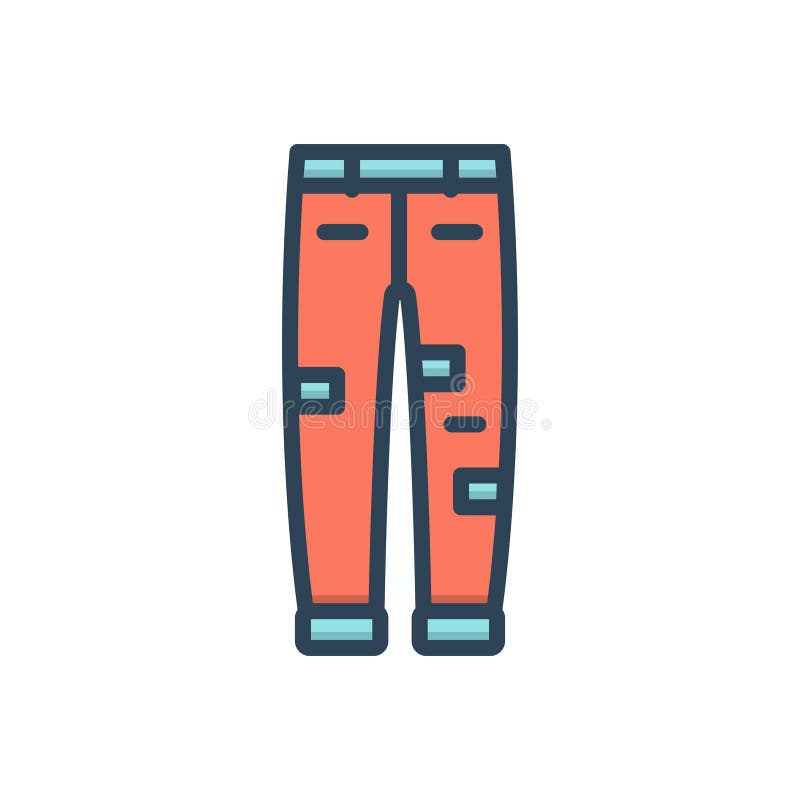 Color Illustration Icon for Jeans, Denim and Fashion Stock Illustration ...