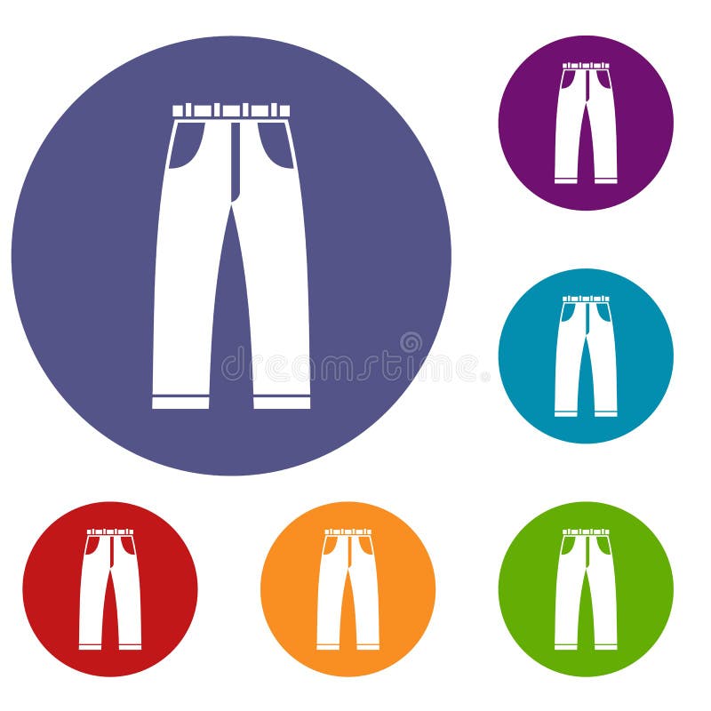 Jeans icons set stock vector. Illustration of cloth, casual - 95956691