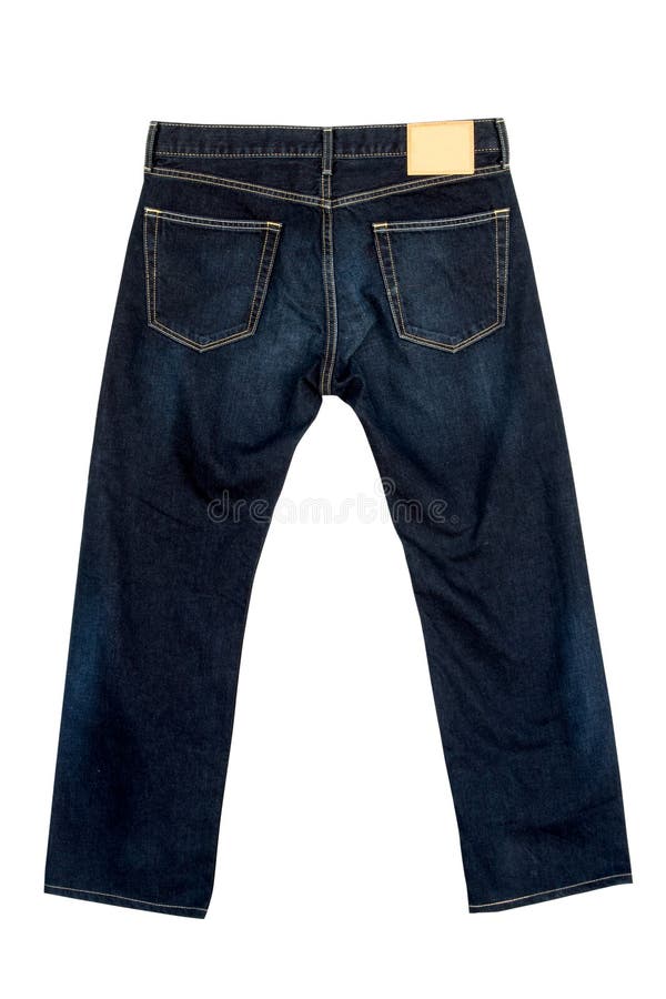 Jeans on Isolated White Background Stock Image - Image of cloth, cotton ...