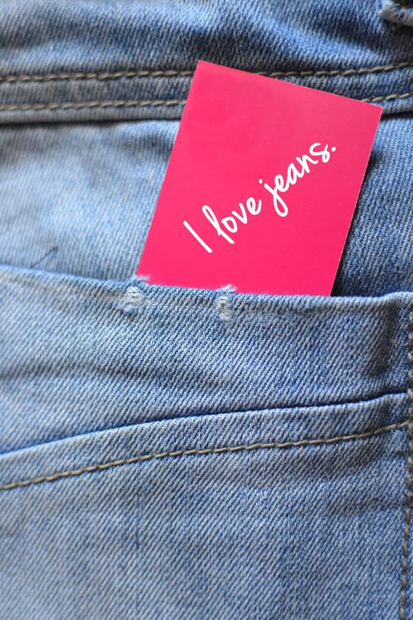Jeans with label stock photo. Image of fabric, word, texture - 31078058