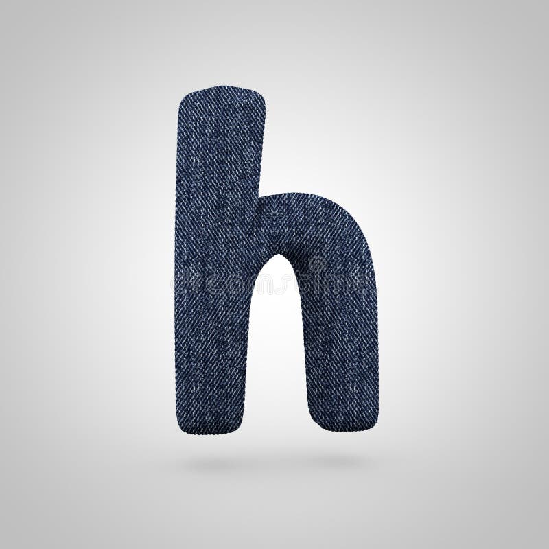 Jeans Letter E Lowercase with Blue Denim Texture Isolated on White ...