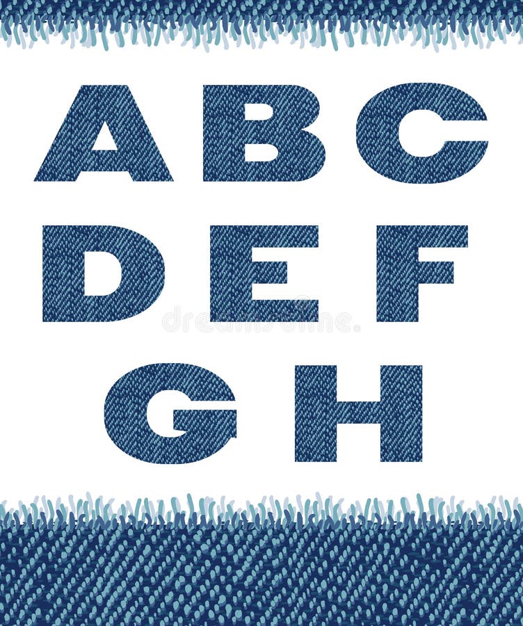 Jeans letters stock vector. Illustration of grunge, navy - 24397975