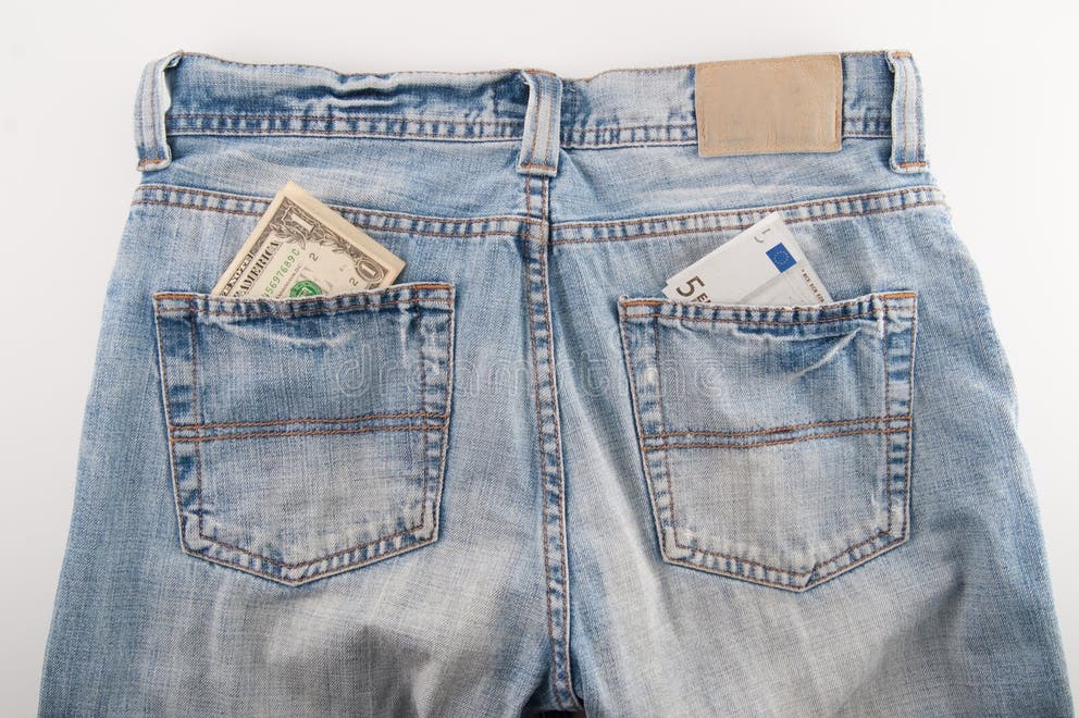 Jeans with money stock photo. Image of spend, choice, fortune - 8330788
