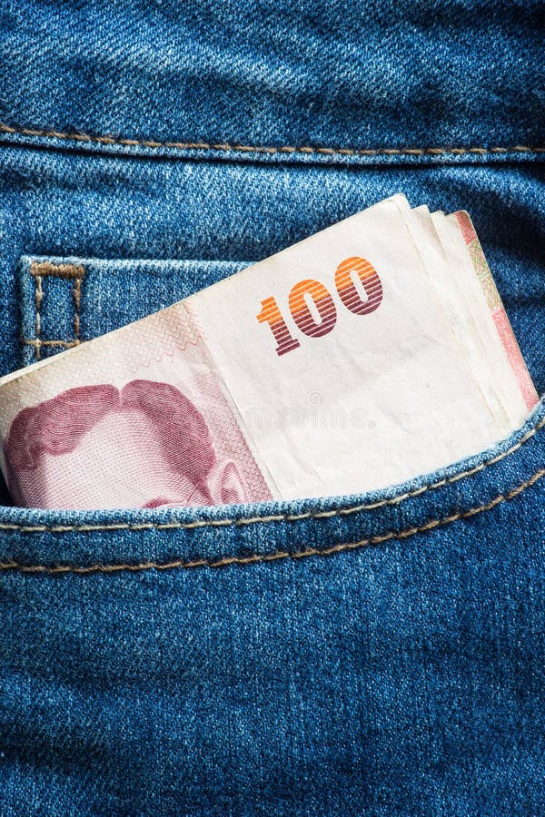 Jeans and money stock photo. Image of closeup, clothing - 77250906