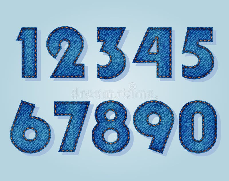 Jeans numbers stock illustration. Illustration of pattern - 85082228