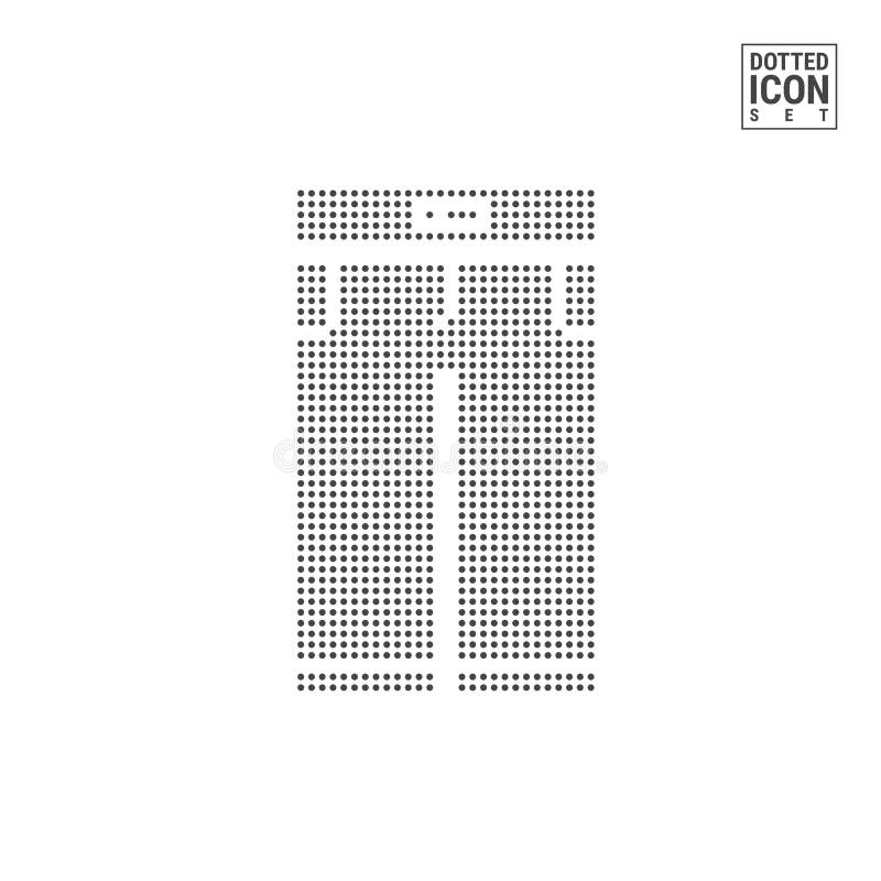 Jeans, Pants Dot Pattern Icon. Trousers Dotted Icon Isolated on White ...
