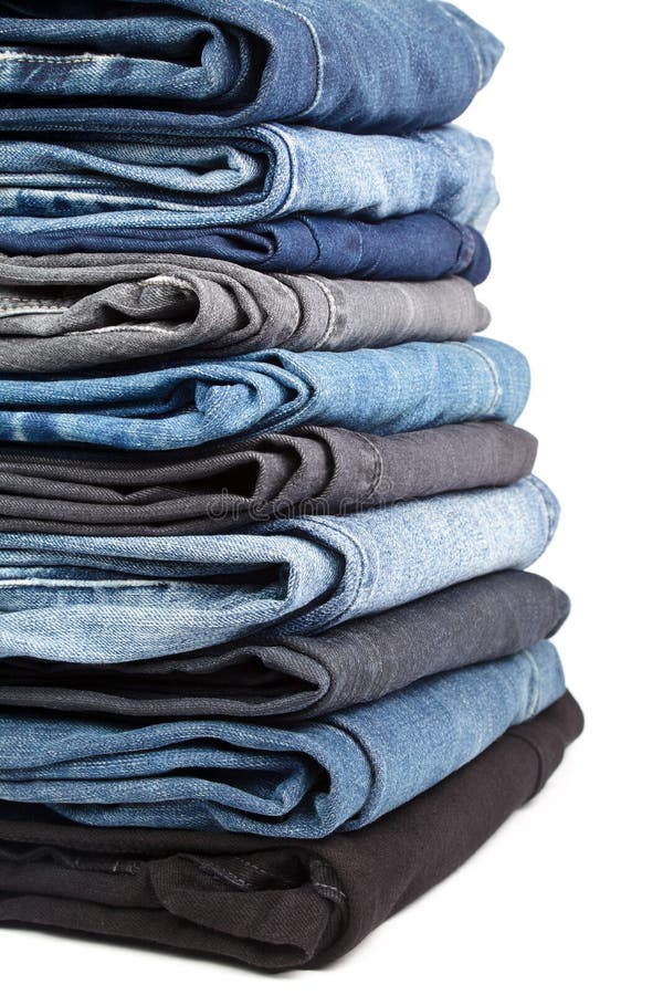 Roll denim jeans stock photo. Image of modern, cloth - 14349750