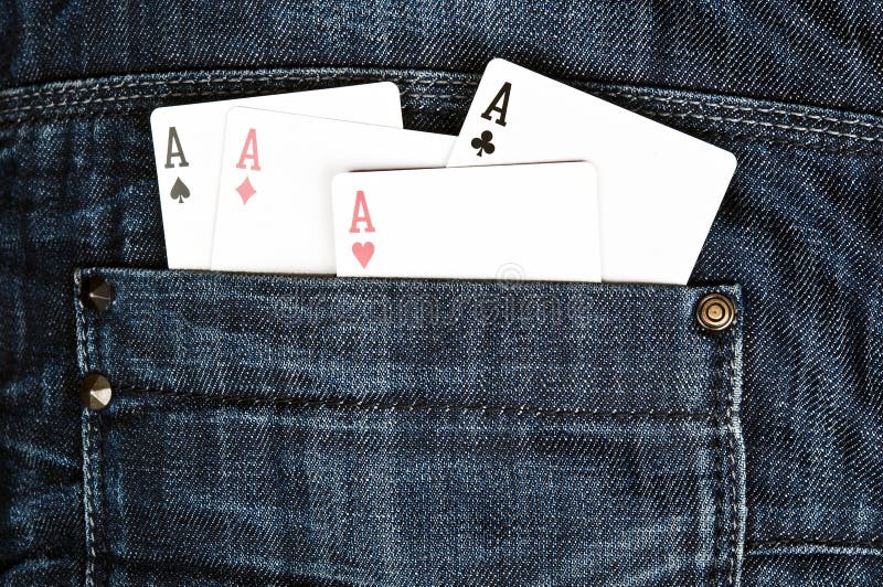 Jeans pocket stock image. Image of cards, game, clothing - 20842955