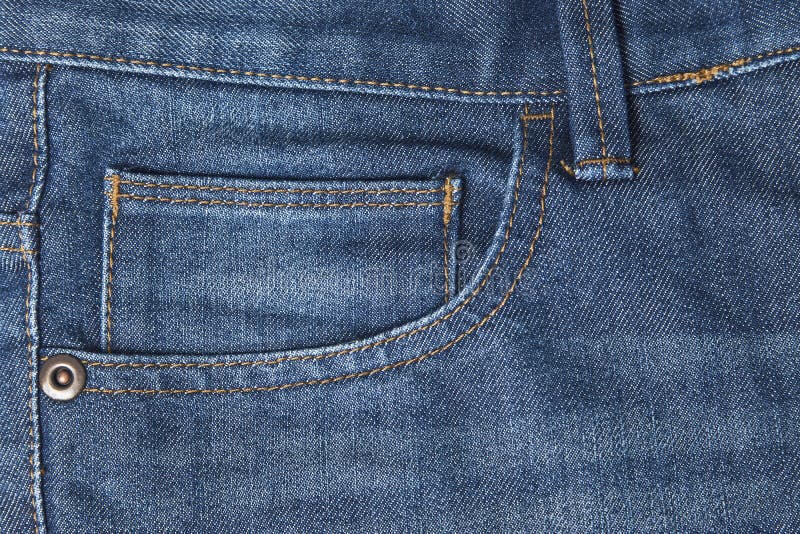 Jeans Pocket Close-up, Front View. Blue Jeans Stock Photo - Image of ...