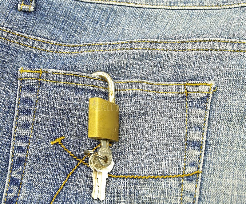 Jeans pocket stock photo. Image of close, closeup, locked - 29776308