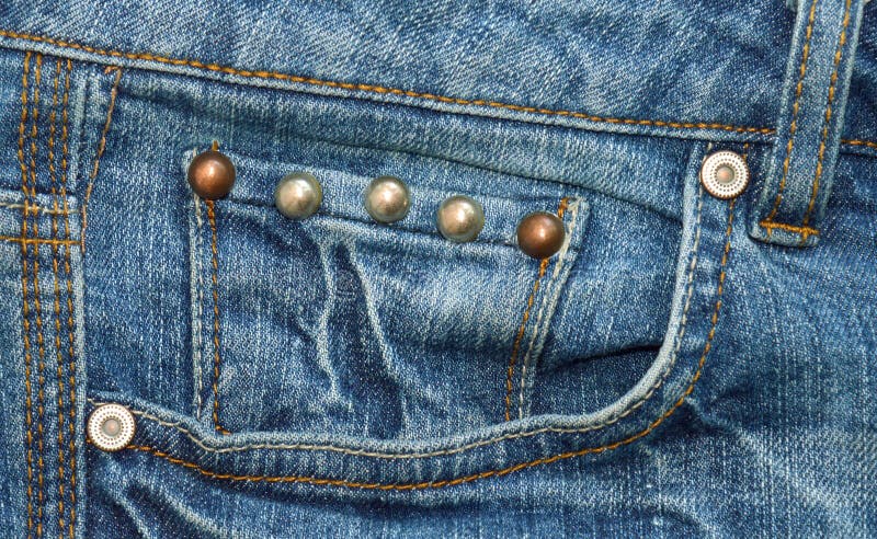 Jeans pocket with rivets stock image. Image of levis - 188916949
