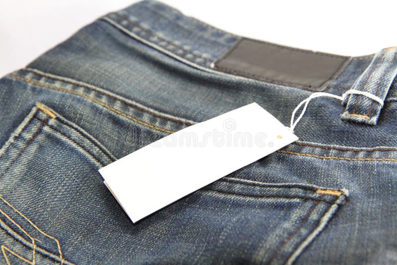 Jeans and price tag stock photo. Image of aged, price - 51653522