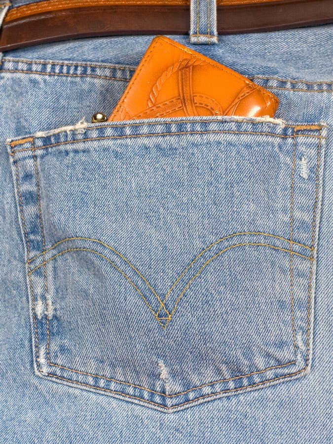 Jeans with a purse stock photo. Image of clap, back, jeans - 12743124