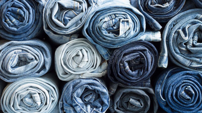 Roll denim jeans stock photo. Image of modern, cloth - 14349750