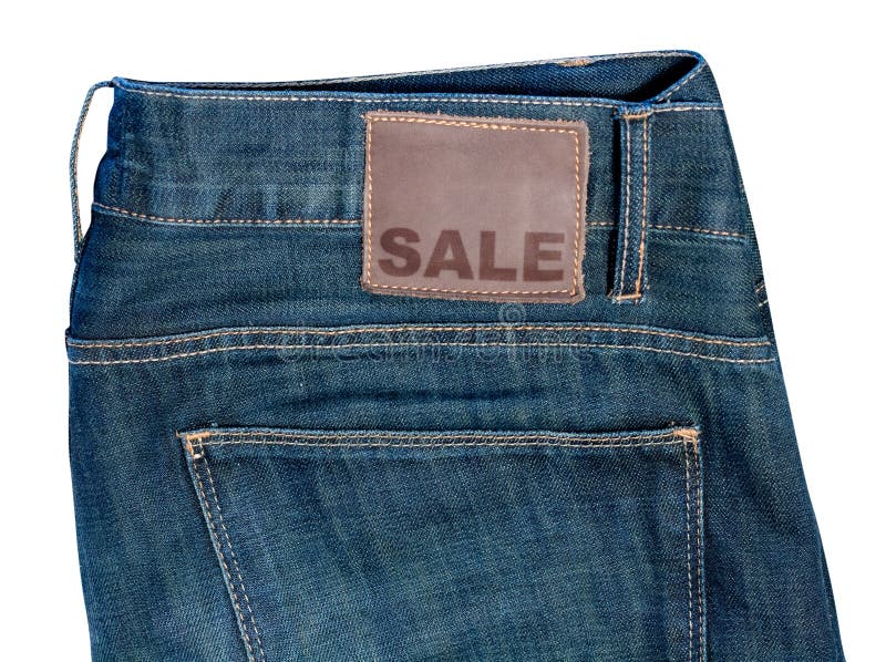 Jeans with Sale Sign stock photo. Image of sign, detail - 28423228