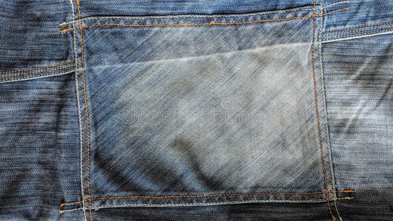 Jeans with Sewing in Form of Rectangle Stock Illustration ...
