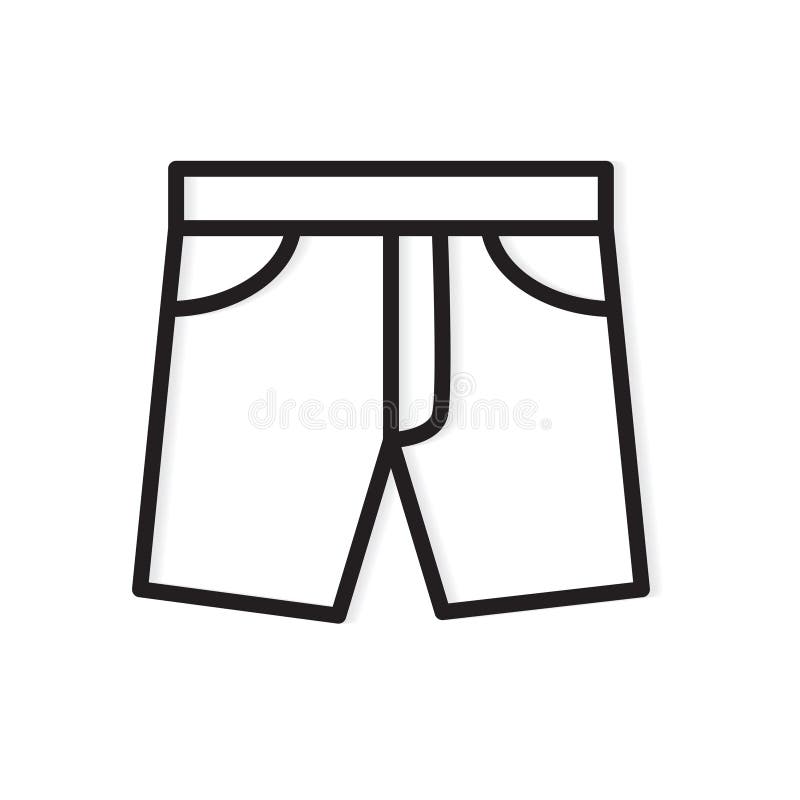 Jeans shorts icon stock vector. Illustration of clothing - 181793348